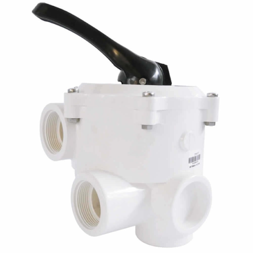 1.5in White 6 Way Multiport Valve - 3D Max Type – AT Pool Services